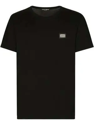 Dolce & Gabbana T-shirt With Logo Plaque - Black