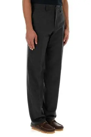 Fendi Dark Grey Stretch Cashmere Pant - Gray