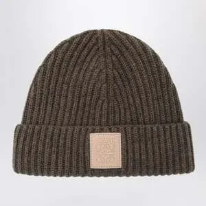Loewe Ribbed Cashmere Beanie - Cream