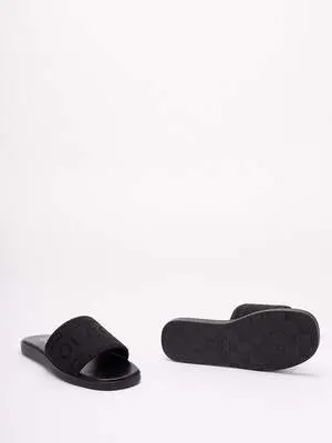 Gucci Black Polyamide Slide Sandals - Multicolor