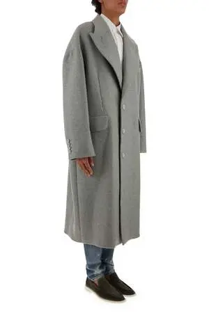 Dolce & Gabbana Wool Blend Overcoat - Gray