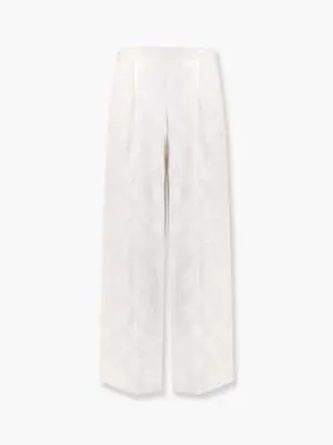 Fendi Jacquard Silk Trousers - Multicolor