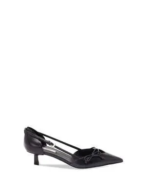 Prada Leather Pumps With Bow Detailing - Multicolor