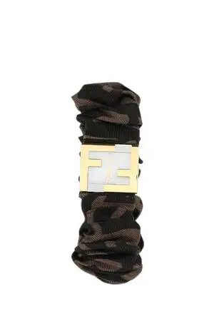 Fendi Stainless Steel And Embroidered Nylon Mania Baguette Watch - Multicolor