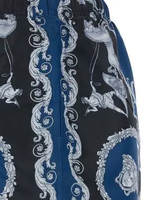 Versace Geometric Print Tech Fabric Swim Shorts - Multicolor