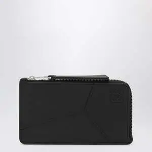 Loewe Leather Puzzle Coin Purse With Cardholder - Black