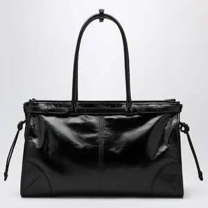 Prada Large Bonnie Bag In Leather - Black