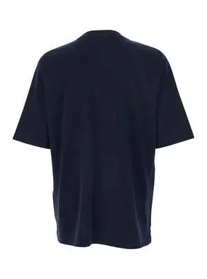 Dsquared2 Blue T-shirt With Logo Print On The Front In Cotton For - Multicolor