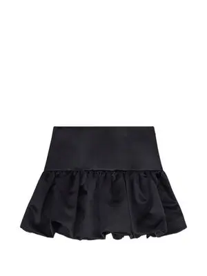 GANNI Satin Mini Skirt With Ruffled Hem - Multicolor