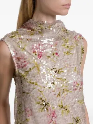 Alberta Ferretti Sequined Printed Shirt