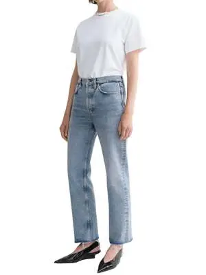 TOTEME Distressed Classic Cut Denim Jeans