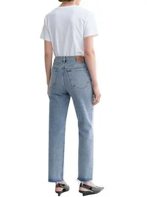 TOTEME Distressed Classic Cut Denim Jeans