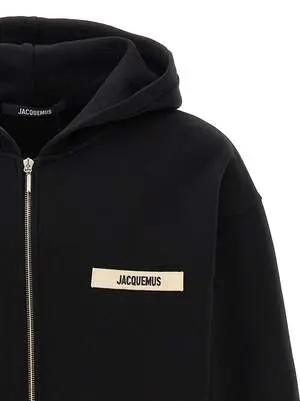 Jacquemus Le Hoodie Grip Gros Grain Zip-up Cotton Hoodie