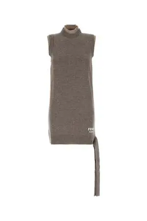 Fendi Sleeveless Wool Blend Dress