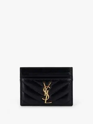 Saint Laurent Cassandre Leather Card Holder - Multicolor