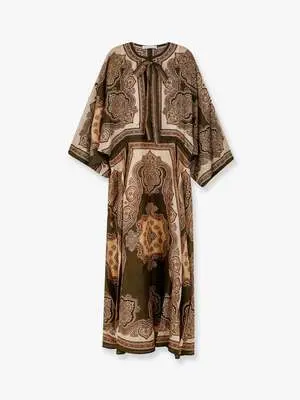 Zimmermann Mahon Silk Tunic Dress With Print - Multicolor