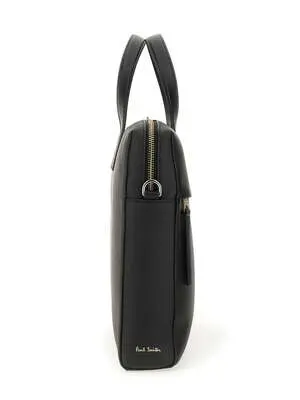 Paul Smith Signature Stripe Leather Briefcase