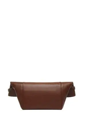Max Mara Leather Clutch With Engraved Logo