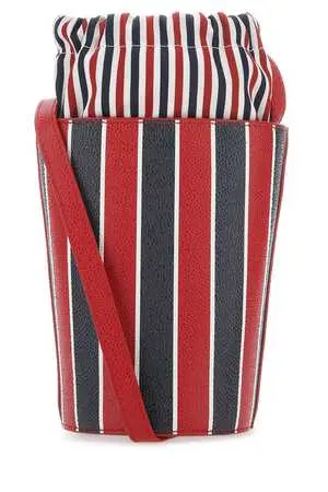 Thom Browne Printed Leather Mini Bucket Bag - Multicolor