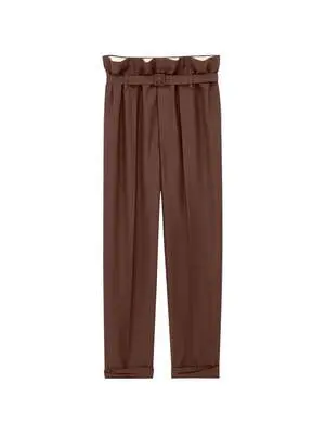 Saint Laurent Wool Belted Trousers