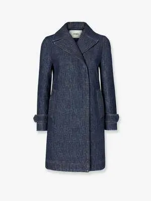 Fendi Padded Denim Caban Jacket - Multicolor