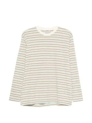 Auralee Striped Cotton T-shirt