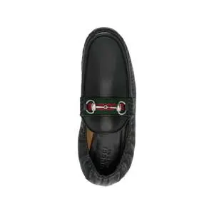 Gucci Leather Horsebit Loafers - Black