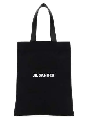 JIL SANDER Canvas Shopping Bag - Black