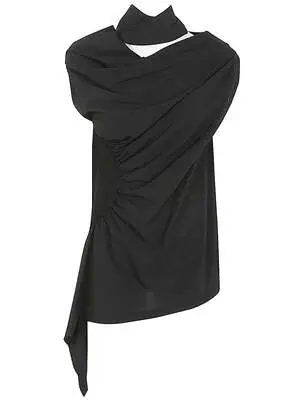 Issey Miyake Eye Of The Bean" Asymmetrical Draped Shirt