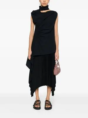 Issey Miyake Eye Of The Bean" Asymmetrical Draped Shirt