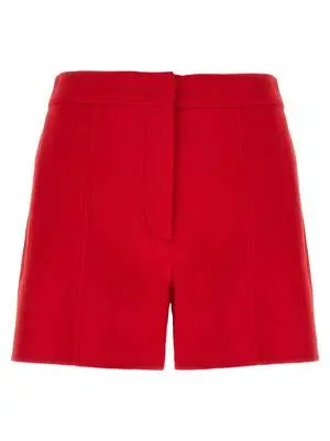 Sportmax Buono Virgin Wool Tailored Shorts - Red