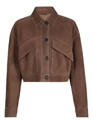BRUNELLO CUCINELLI BRUNELLO CUCINELLI Suede Cropped Jacket