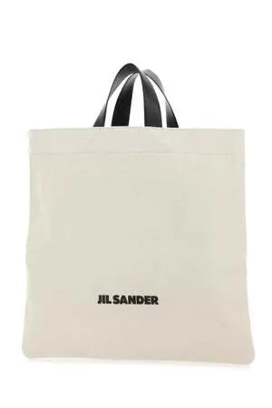 JIL SANDER Canvas Shopping Bag - Brown