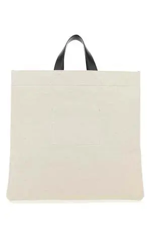 JIL SANDER Canvas Shopping Bag - Brown