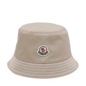 Moncler MONCLER Reversible Bucket Hat With Logo Cream