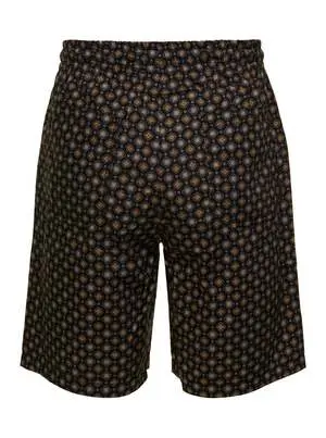 A.p.c. Vincent Bermuda Shorts With All-over Print - Multicolor