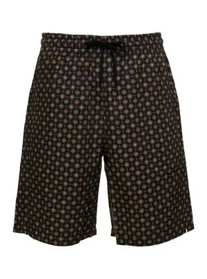 A.p.c. Vincent Bermuda Shorts With All-over Print - Multicolor