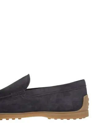 TOD'S Suede Leather Slipper Moccasins - Blue