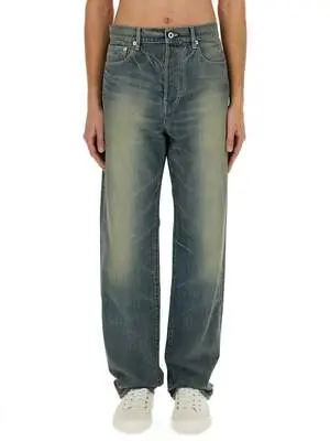 Kenzo Straight Fit Cotton Jeans - Blue