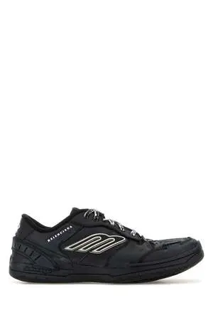 Balenciaga Slate Leather Sneakers - Black
