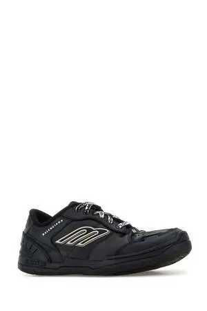 Balenciaga Slate Leather Sneakers - Black