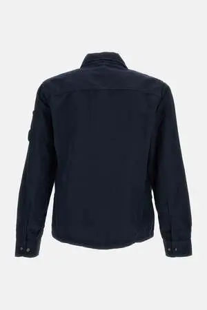C.P. COMPANY Overshirt With Zip In Organic Gabardine - Multicolor