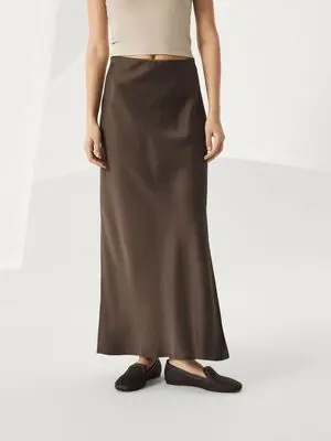 Brunello Cucinelli Silk Long Skirt - Multicolor