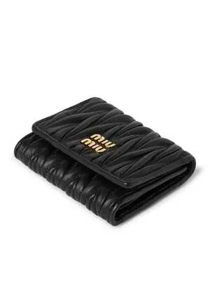Miu Miu Small Wallet In Nappa Matelasse - Multicolor