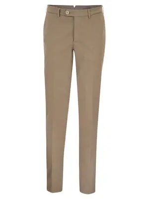 Brunello Cucinelli BRUNELLO CUCINELLI Italian Fit Cotton Gabardine Trousers Multicolor