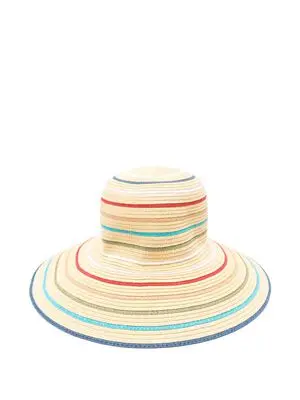 Paul Smith Paul Smith Striped Straw Sun Hat Multicolor