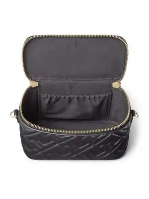 Fendi Vanity Mini Bag In Nappa With Ff Motif - Black