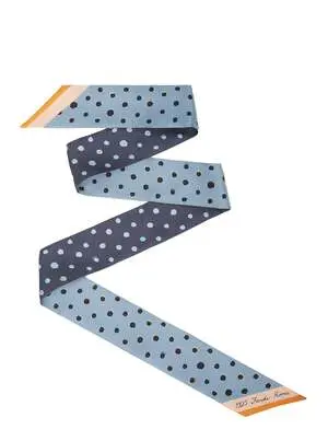 Fendi Fendi Women Multicolour Scarf With All-Over Polka Dot Print In Silk Woman Multicolor
