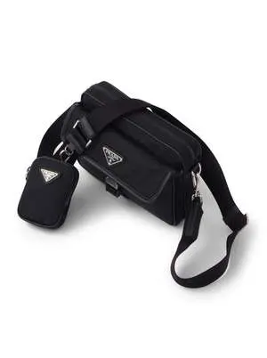 Prada Re-nylon And Saffiano Shoulder Bag - Black