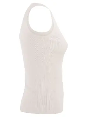 Max Mara Ribbed Sleeveless Top - White